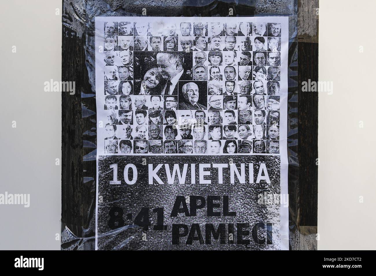 A poster commemorating the 12th anniversary of the presidential plane ...