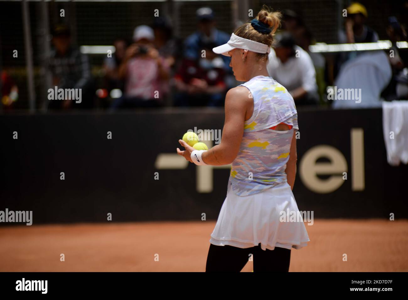 The tennis player Laura Pigossi from Brazil in the final game of the ...