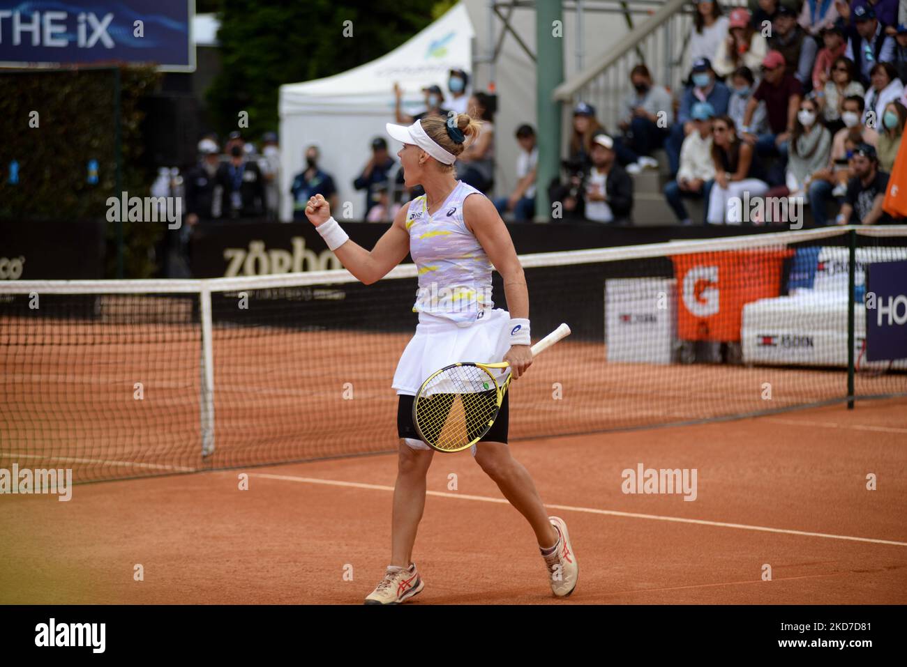 The tennis player Laura Pigossi from Brazil in the final game of the ...