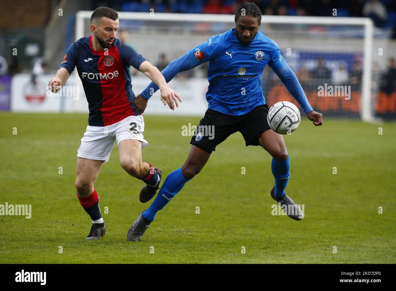 L-R Shane Dunne of Hampton and Richmond Borough and Bagasan Graham of ...