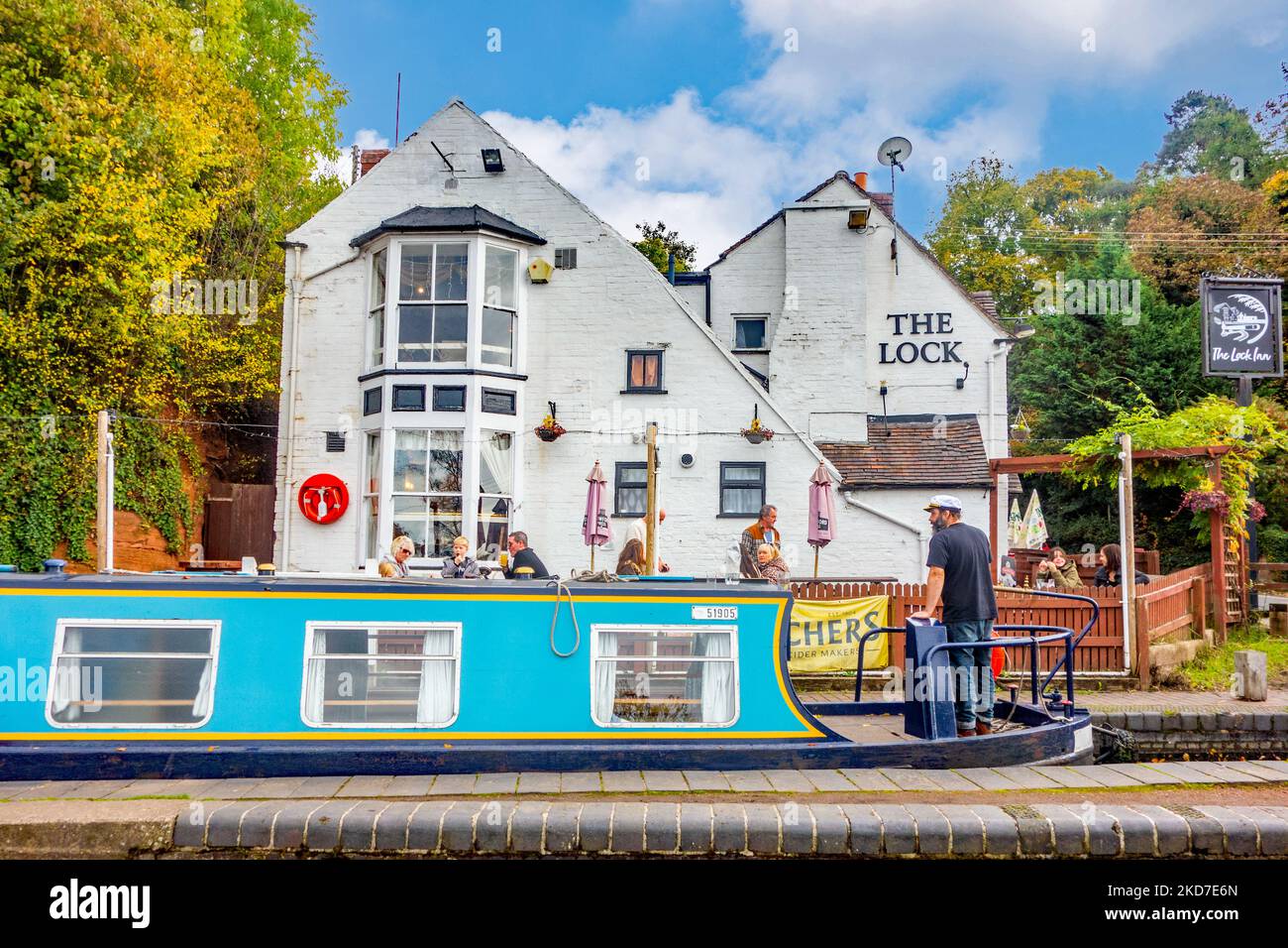 Canal Narrowboat on the Staffordshire and Worcester canal passing ...