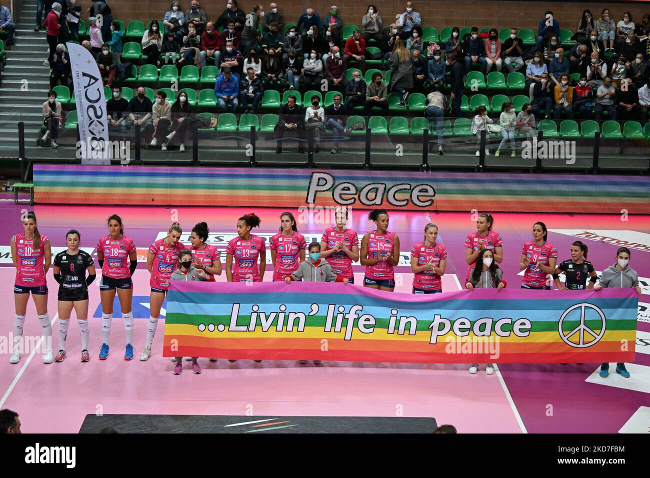 Team Novara during the Volleyball Italian Serie A1 Women match Play Off ...