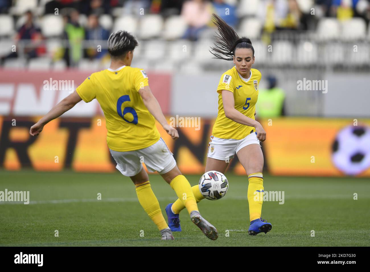 Teodora Meluta and Maria Ficzay in action during the FIFA Women's World ...