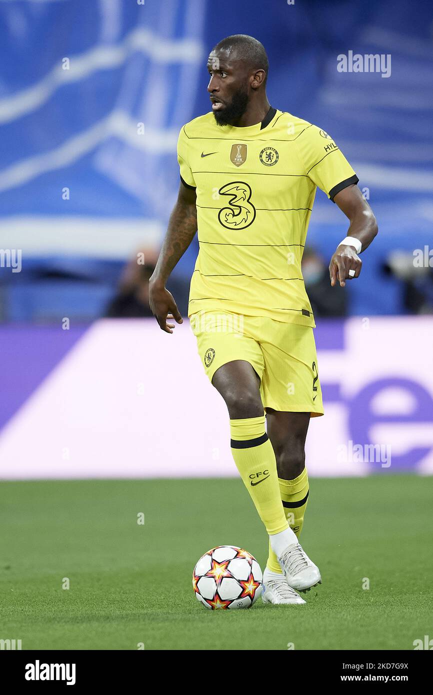 Antonio Rudiger of Chelsea during the UEFA Champions League Quarter ...