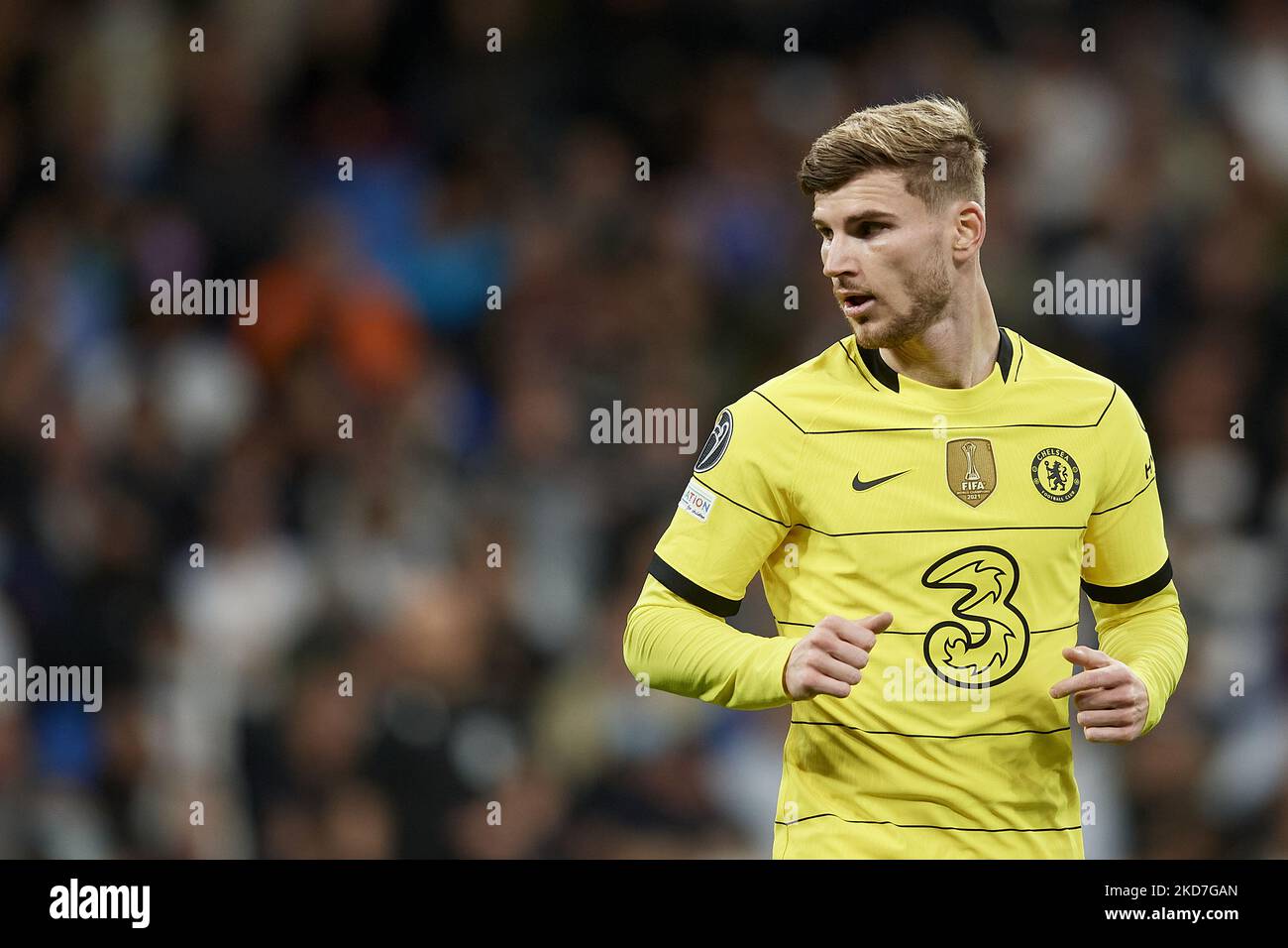 Timo Werner of Chelsea during the UEFA Champions League Quarter Final ...