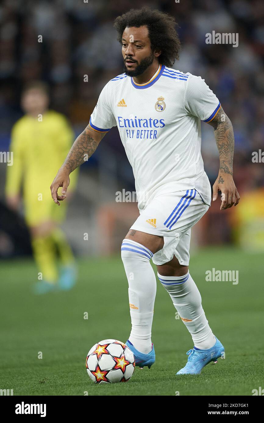 Marcelo of Real Madrid controls the ball during the UEFA Champions ...