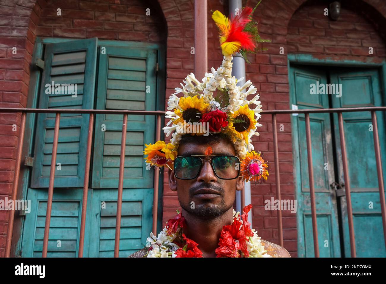 Devotees most commonly called as Gajon Sonnyasi as seen in front of a ...