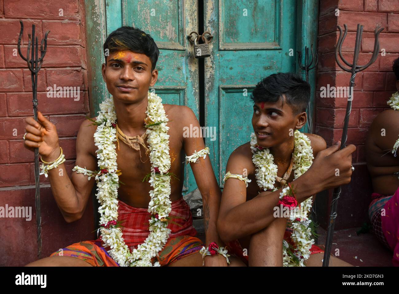 Devotees most commonly called as Gajon Sonnyasi as seen in front of a ...