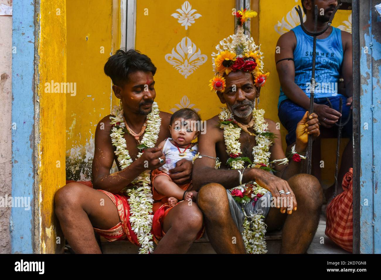 Devotees most commonly called as Gajon Sonnyasi as seen in front of a ...