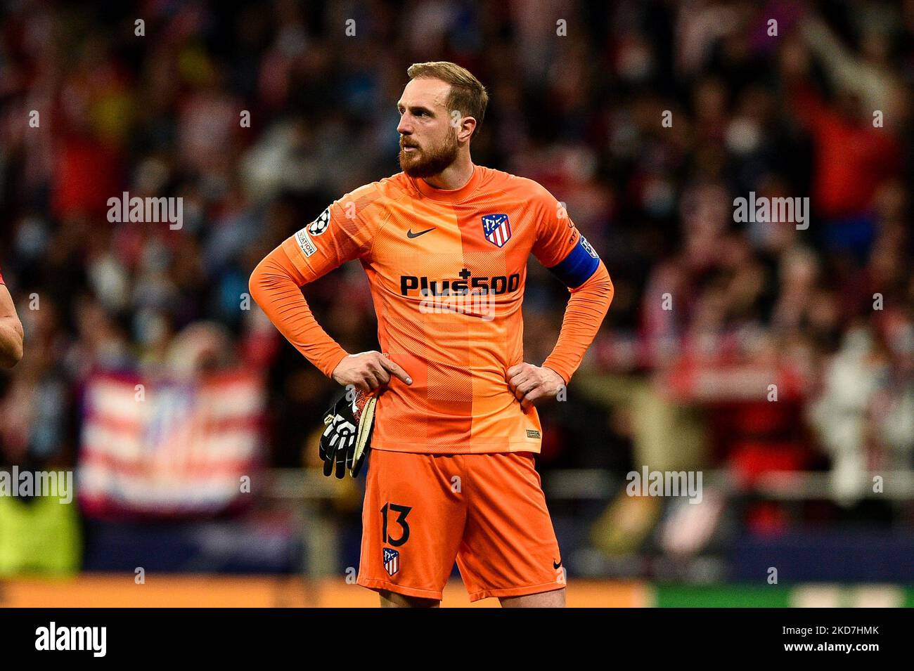 Jan Oblak during UEFA Champions League match between Atletico de Madrid and Manchester City at ...