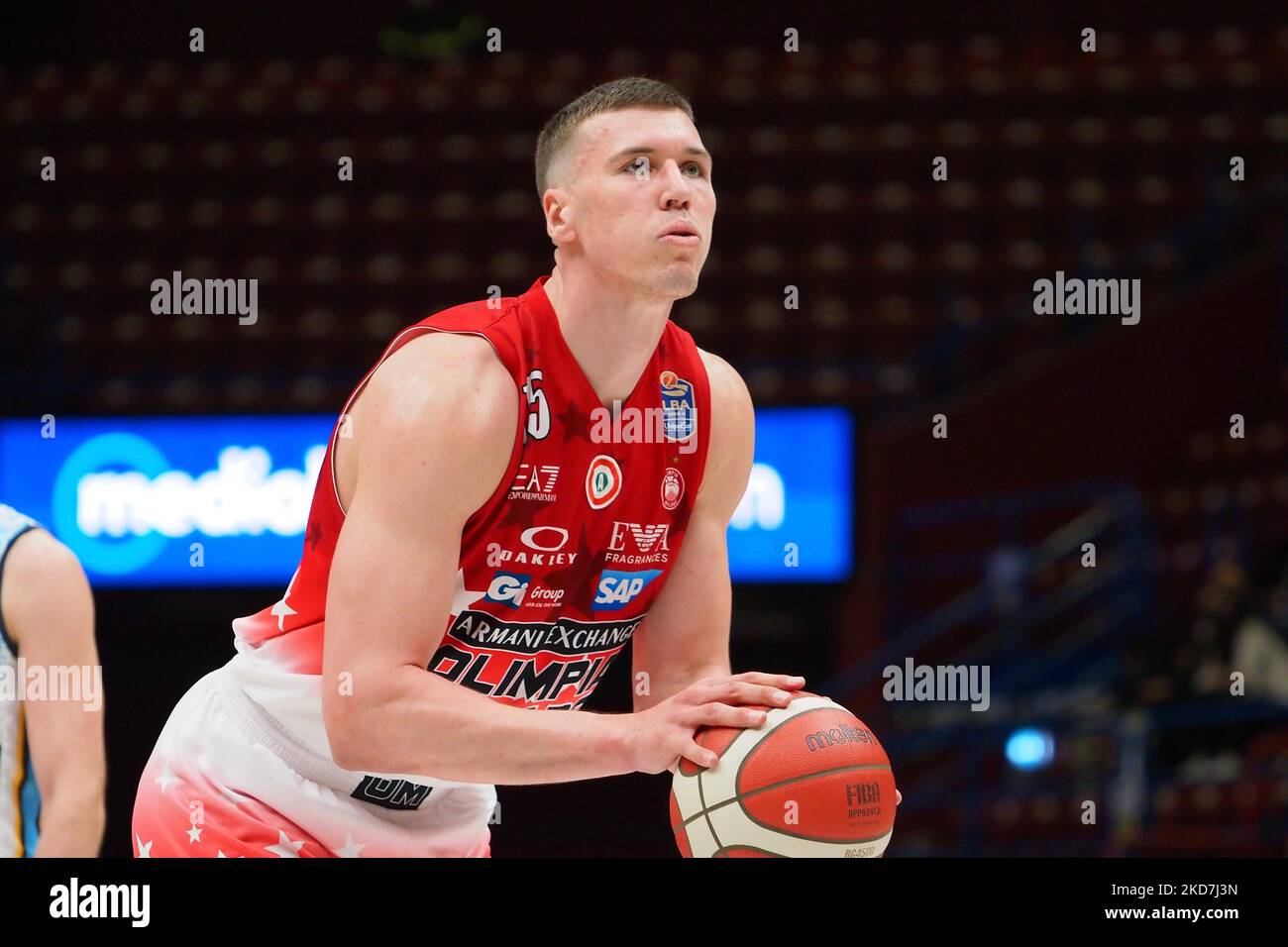 Kaleb Tarczewski (AX Armani Exchange Olimpia Milano) during the Italian ...