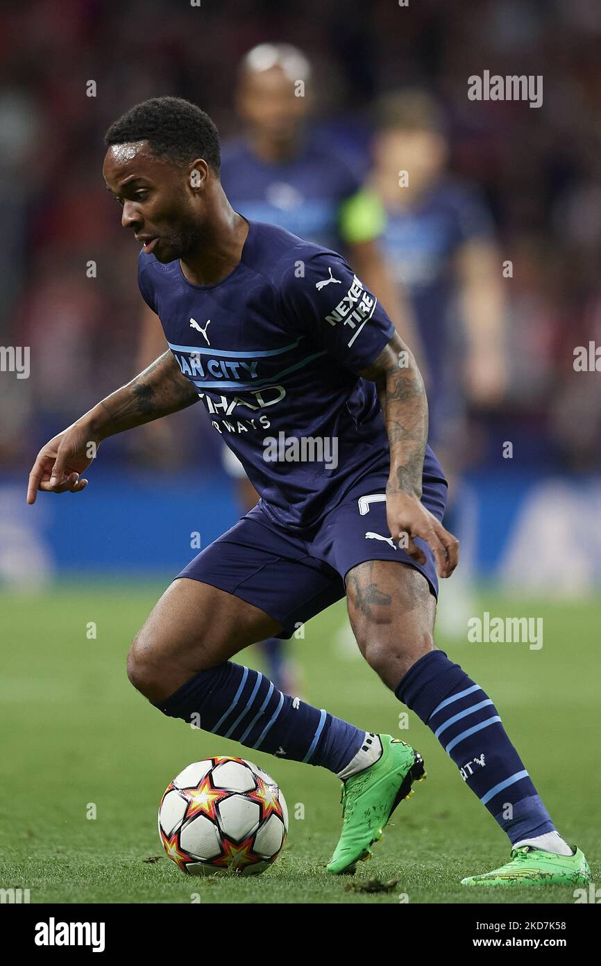 Raheem Sterling of Manchester City in action during the UEFA Champions ...