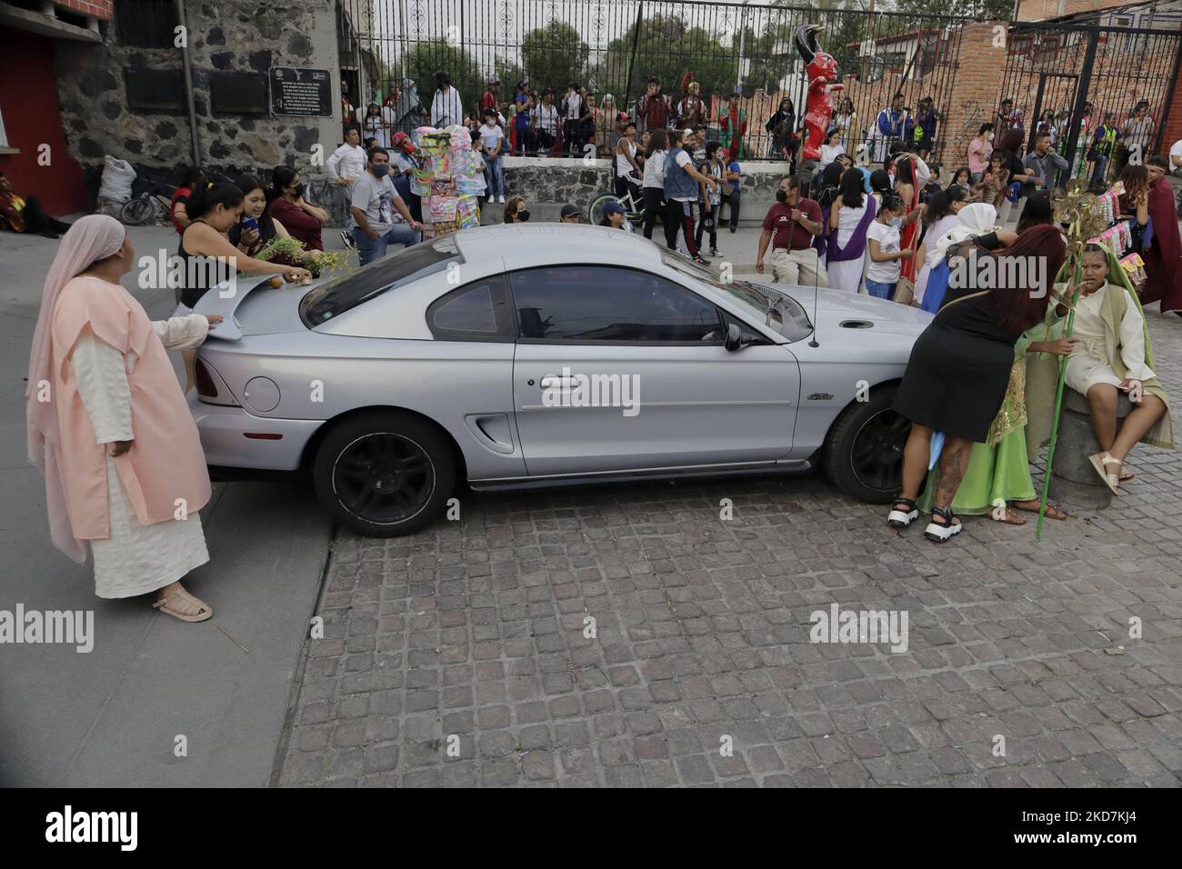 A group of women from San Francisco Culhuacán, in Coyoacán, Mexico City ...