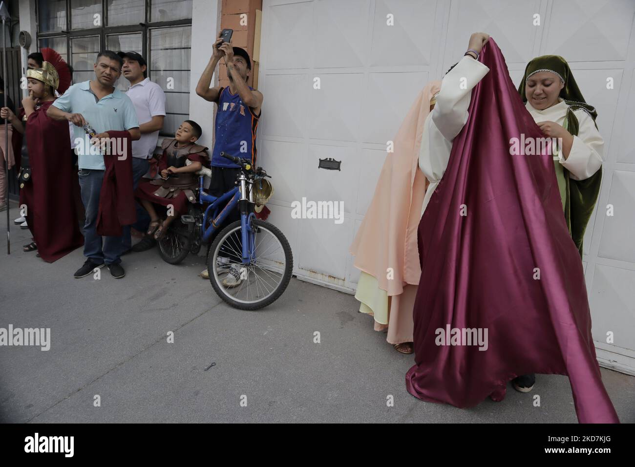 A group of women from San Francisco Culhuacán, in Coyoacán, Mexico City ...