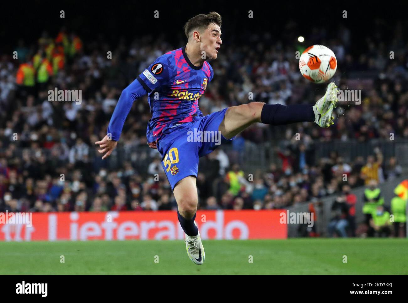 Gavi during the match between FC Barcelona and Eintracht Frankfurt ...
