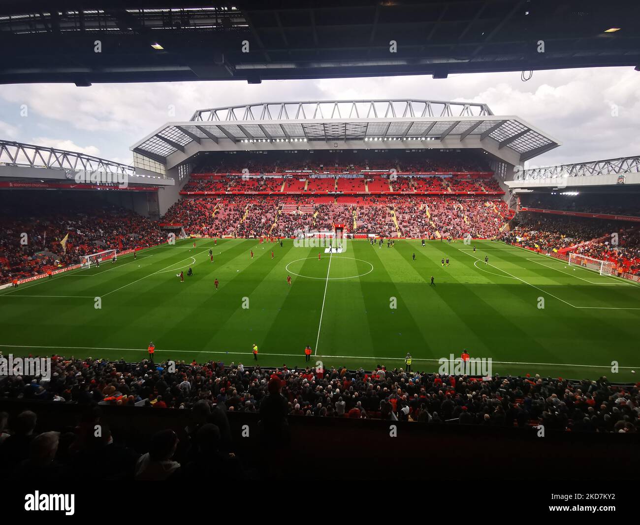 The Anfield Stadium with the crowd watching a game Stock Photo - Alamy