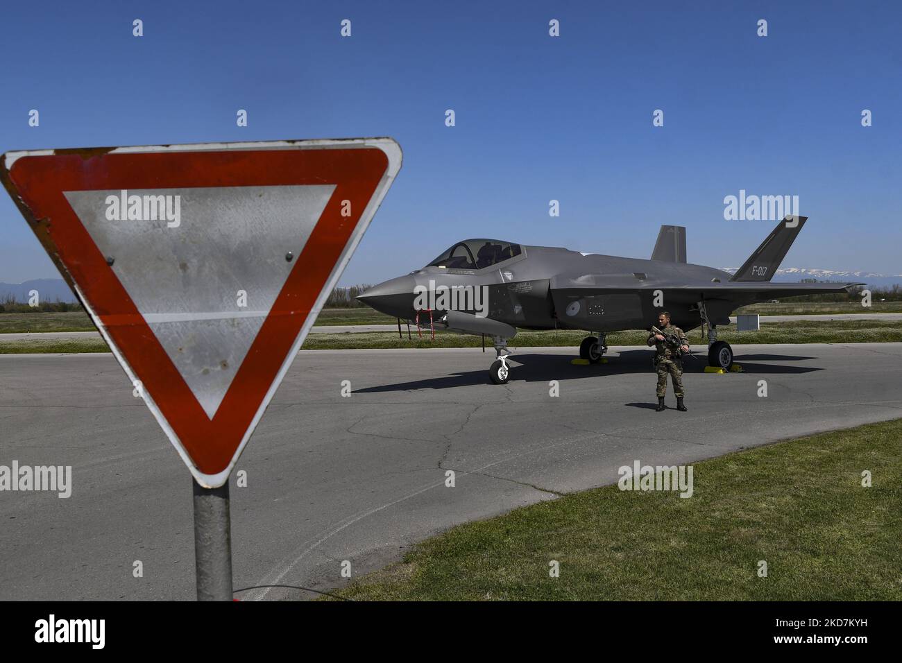 Lockheed Martin F-35 Lightning II jet at Graf Ignatievo Air Force Base ...