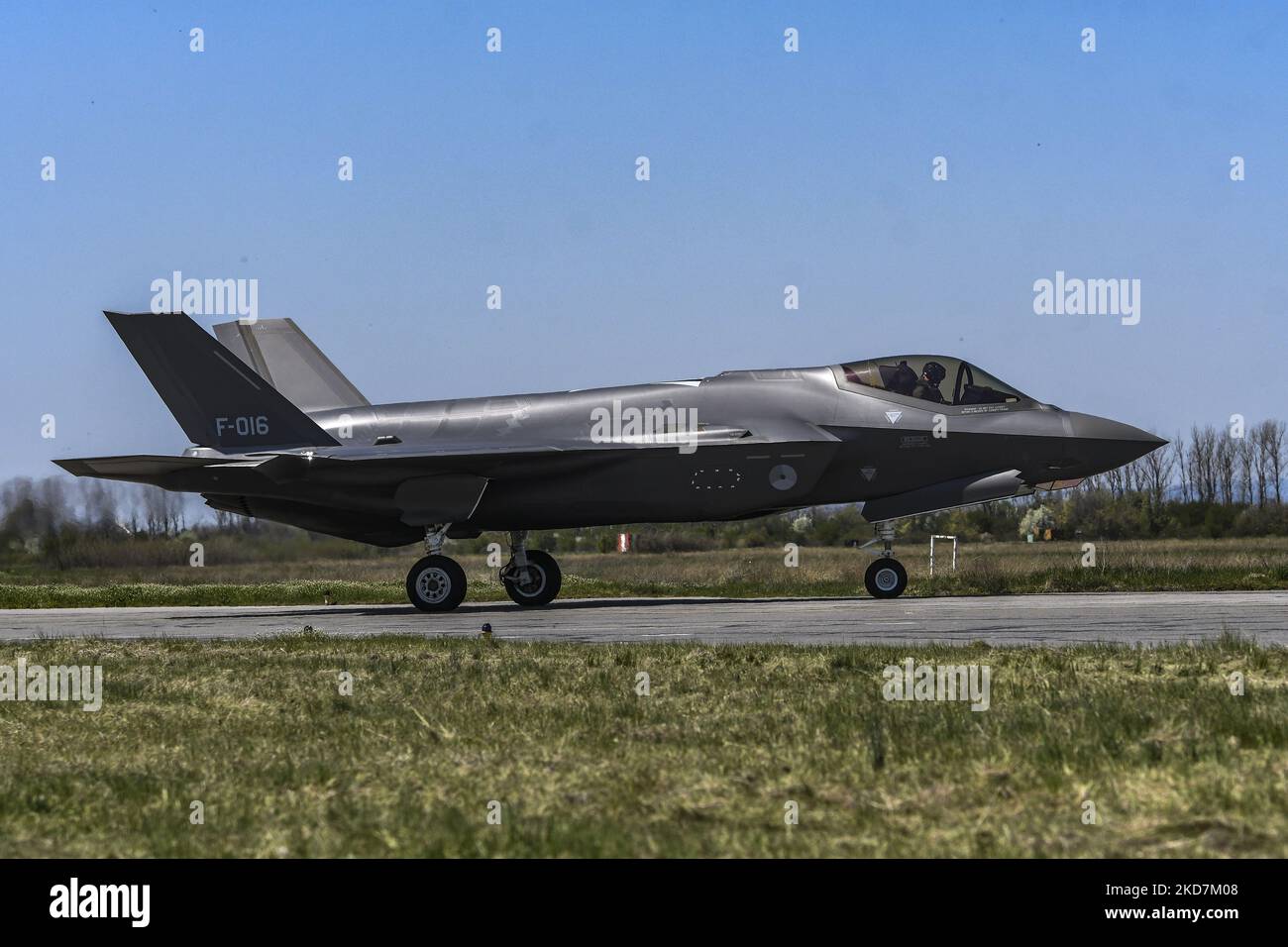 Lockheed Martin F-35 Lightning II jet before take off at Graf Ignatievo ...