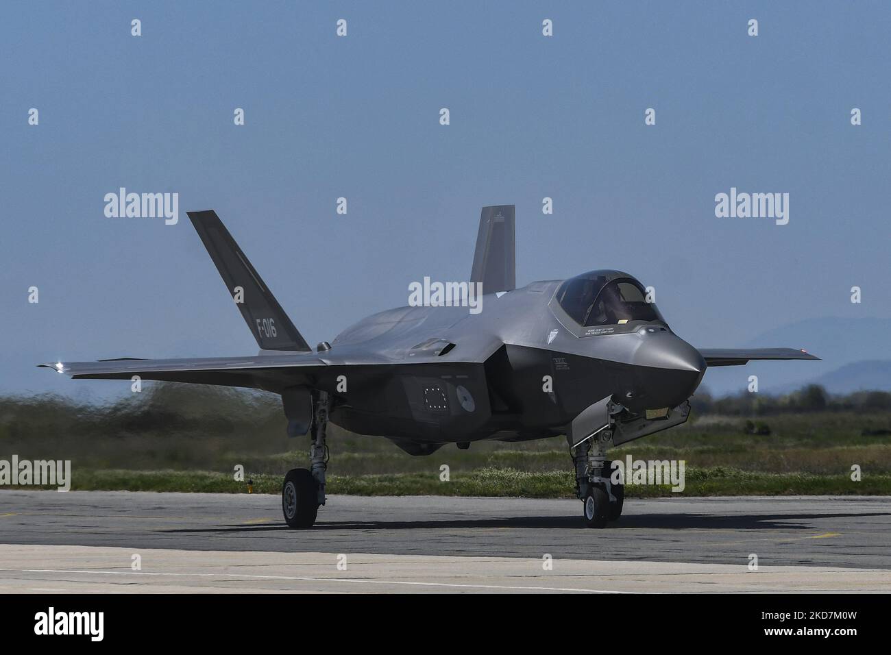 Lockheed Martin F-35 Lightning II jet before take off at Graf Ignatievo ...