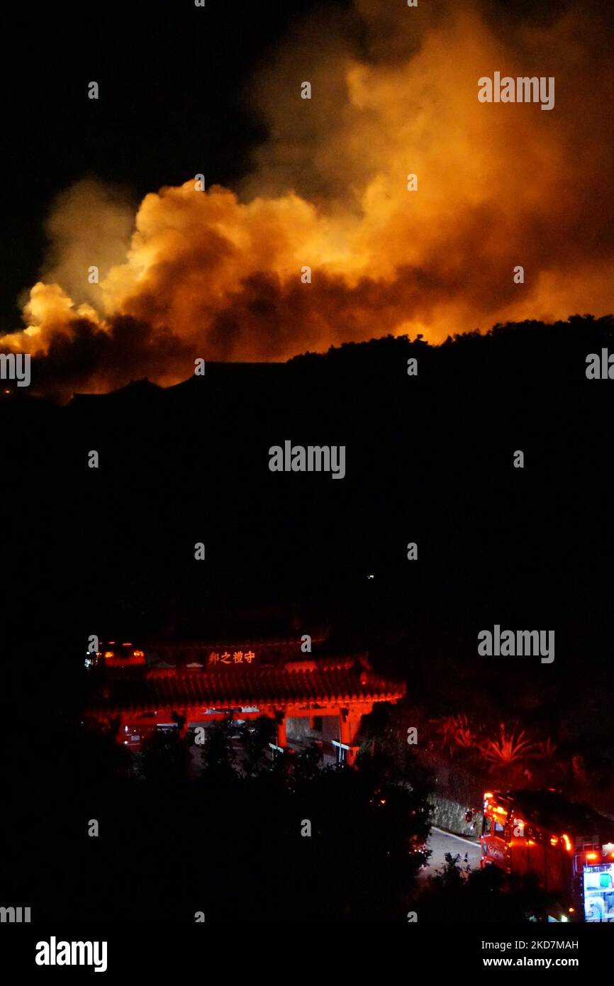 A fire ripped through the historical Shurijo castle in Naha, a UNESCO ...