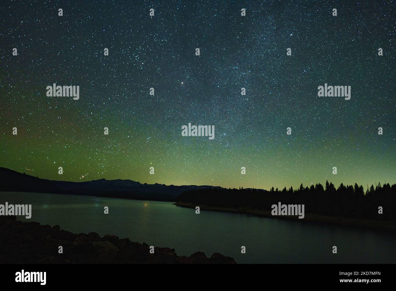 A river under a beautiful starry night sky Stock Photo - Alamy