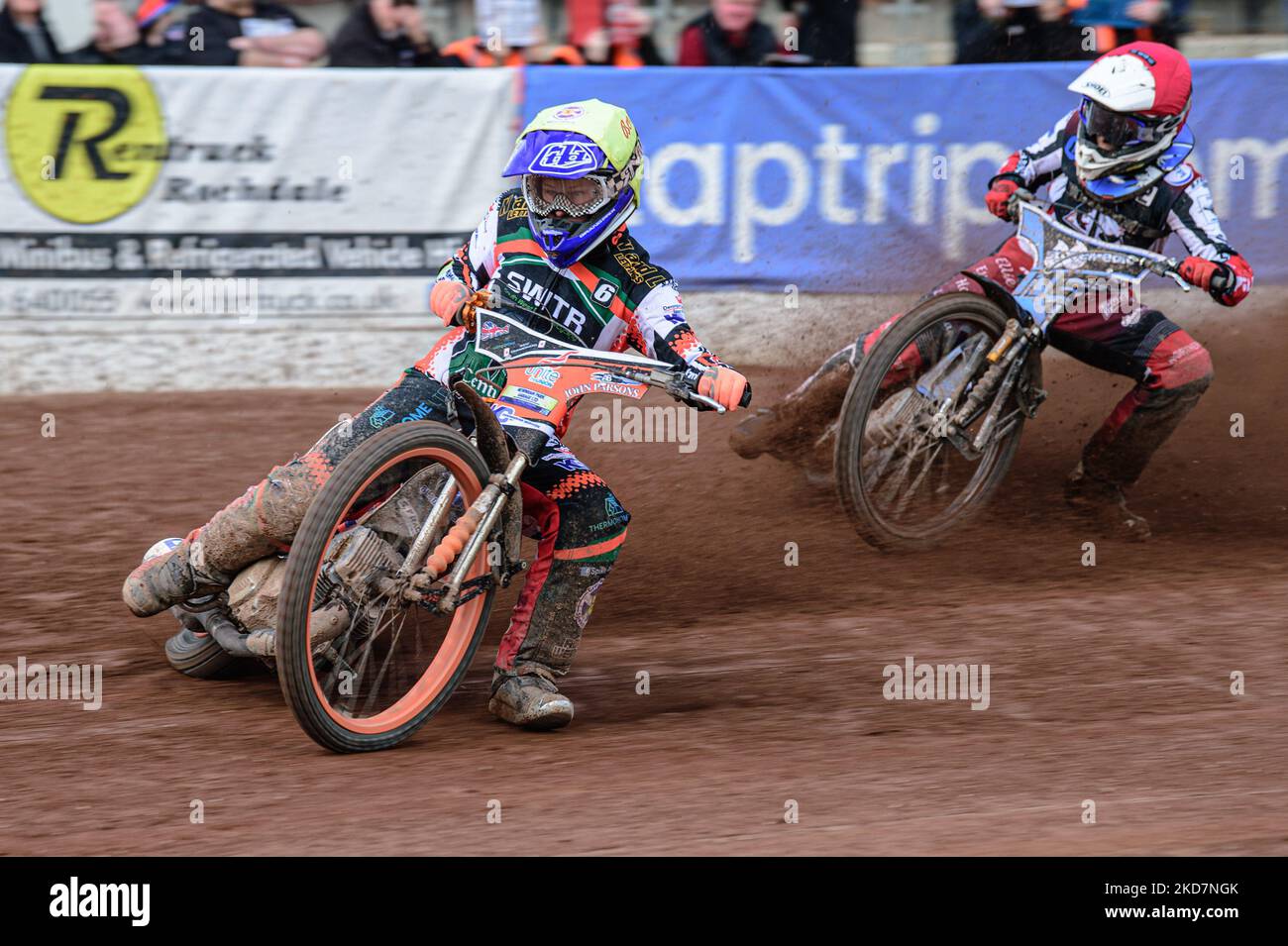 Ben Trigger (Yellow) leads Sam McGurk (Red) during the National ...