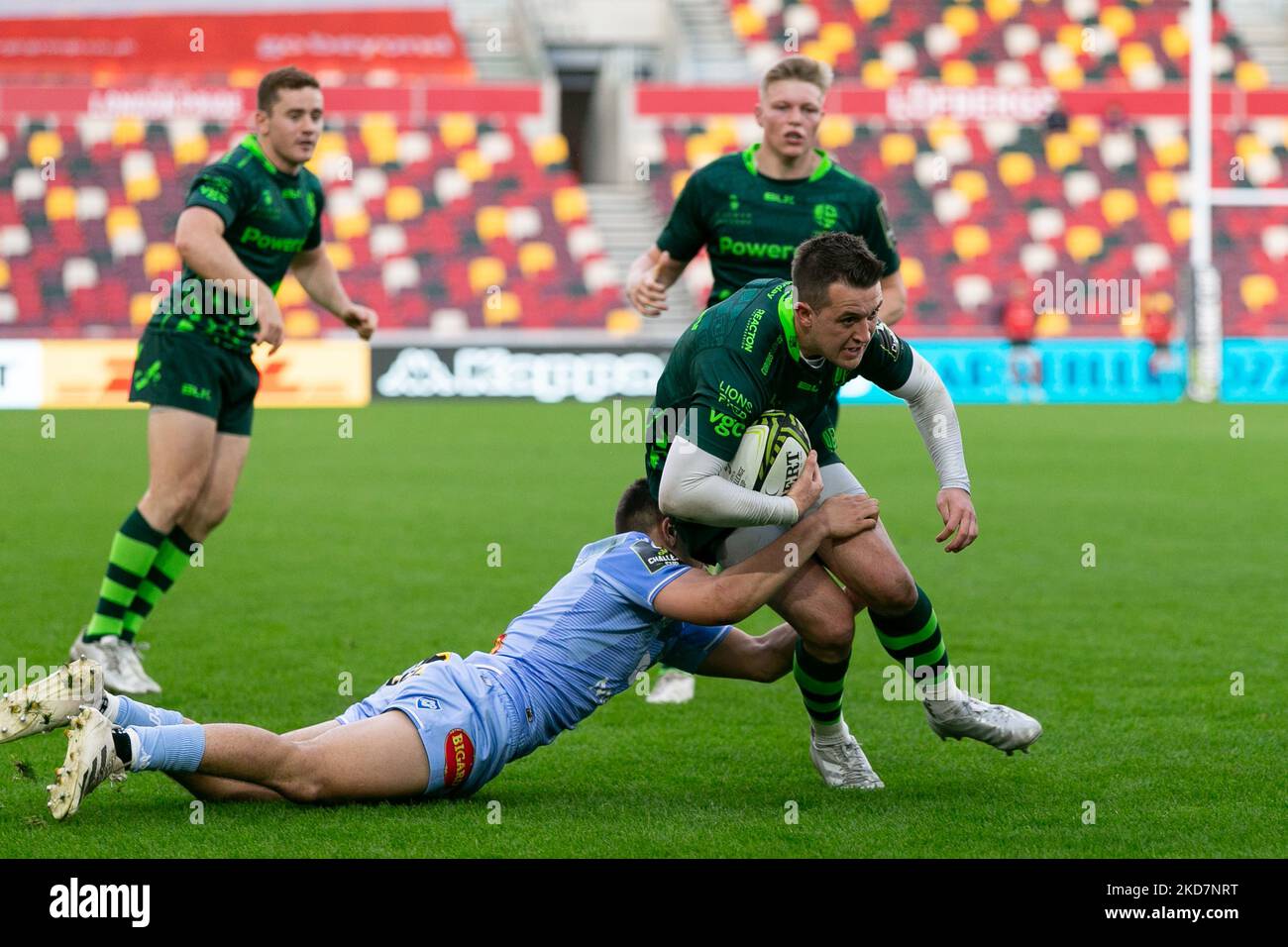 Tom Parton of London Irish in action during the European Rugby ... Tom Parton of London Irish in action during the European Rugby ...