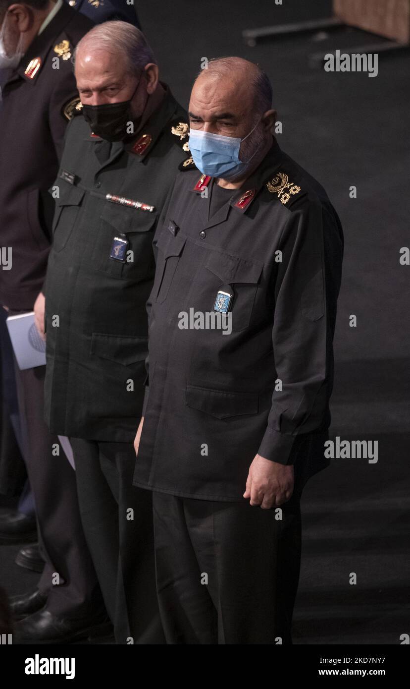 Hossein Salami (R), Commander-in-Chief of the Islamic Revolutionary ...