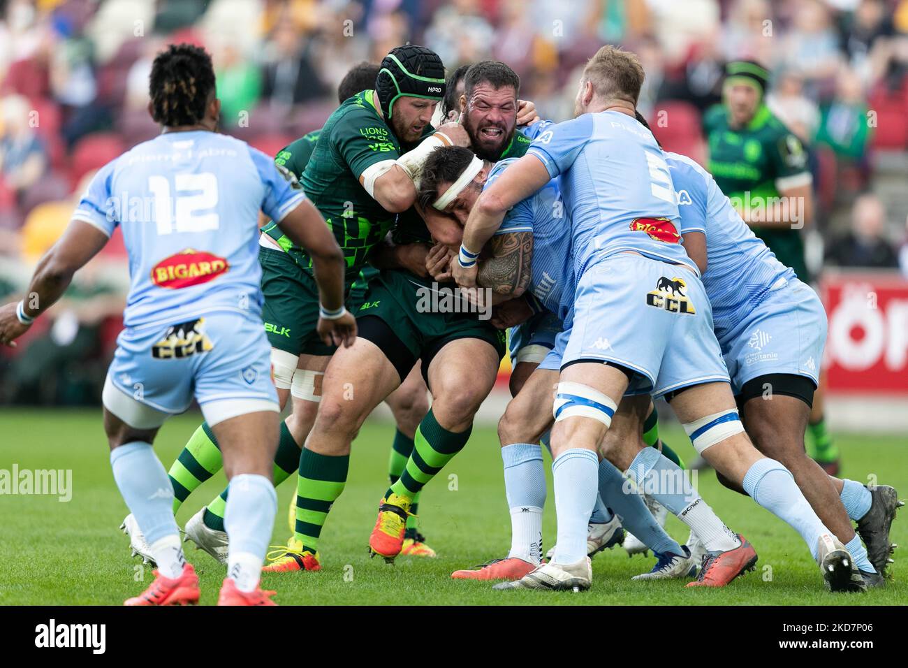 Marcel van der Merwe of London Irish in action during the European ...