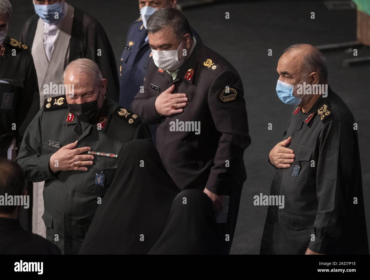 Hossein Salami (R), Commander-in-Chief of the Islamic Revolutionary ...