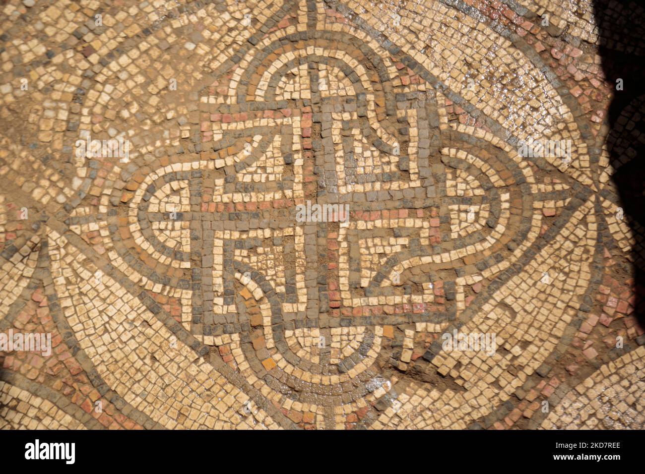 Gaza, Palestine, the discovery of a mosaic floor dating back thousands of years Stock Photo - Alamy