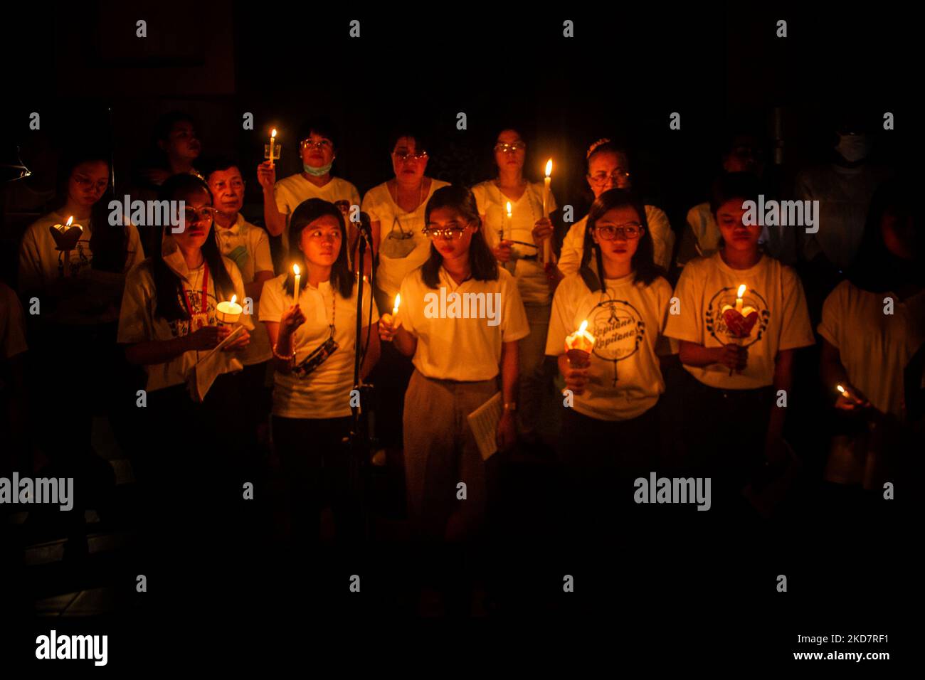 A catholic church held an Easter Vigil Mass during Black Saturday in ...