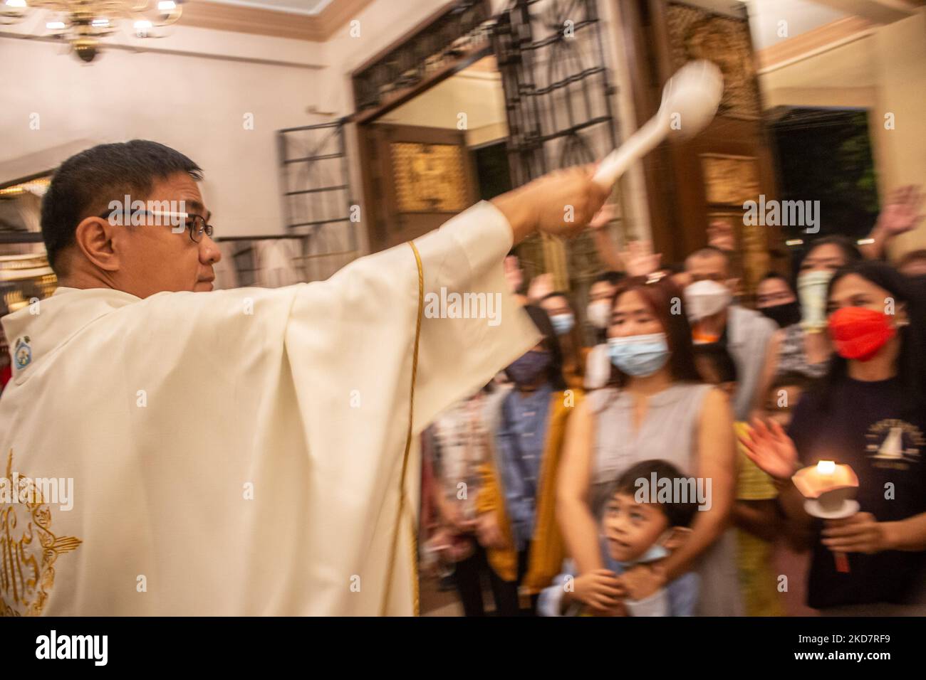 A catholic church held an Easter Vigil Mass during Black Saturday in ...