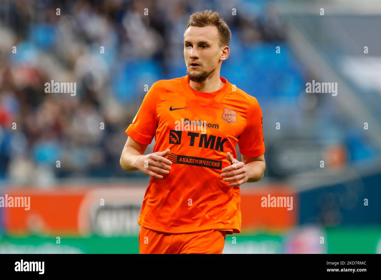 Artem Mamin of Ural looks on during the Russian Premier League match between FC Zenit Saint ...