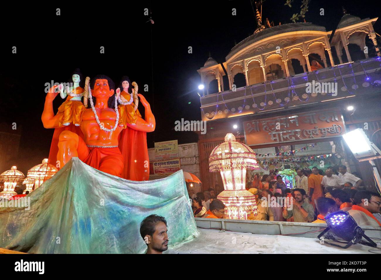 Devotees take part in Hindu Lord Hanuman Jayanti procession at ...