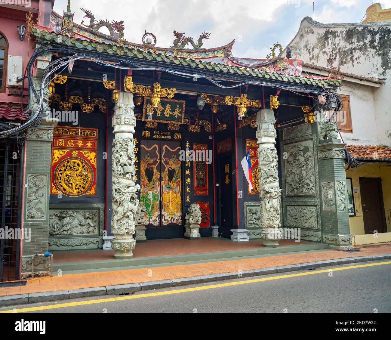 Melaka Malaysia Aug 25 2022 Peranakan Chinese Temple In Malacca melaka-malaysia-aug-25-2022-peranakan-chinese-temple-in-malacca
