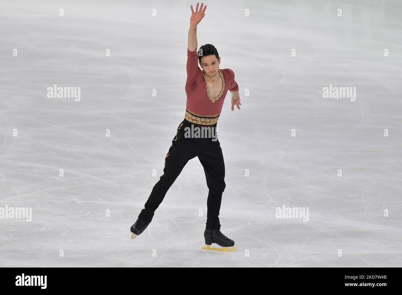 LUC ECONOMIDES (FRA), during Men Free Skating, at the ISU Grand Prix of ...