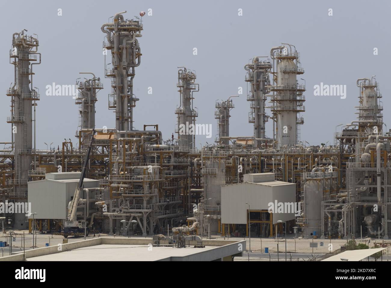 A view of the phase 19 of the South Pars gas field in Assalooyeh on ...
