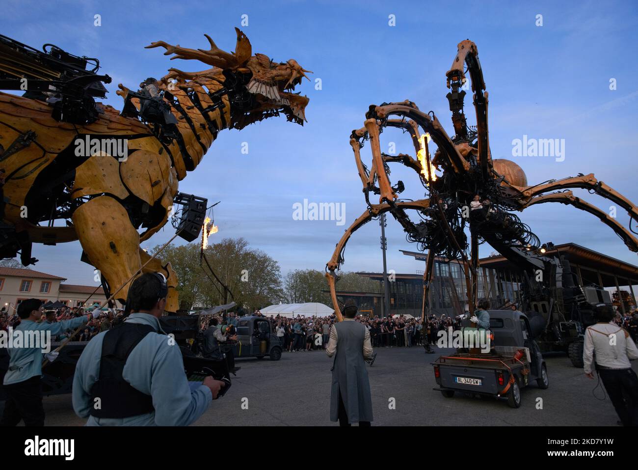 Long-Ma and the giant spider. A robot, a mare-dragon called Long-Ma ...