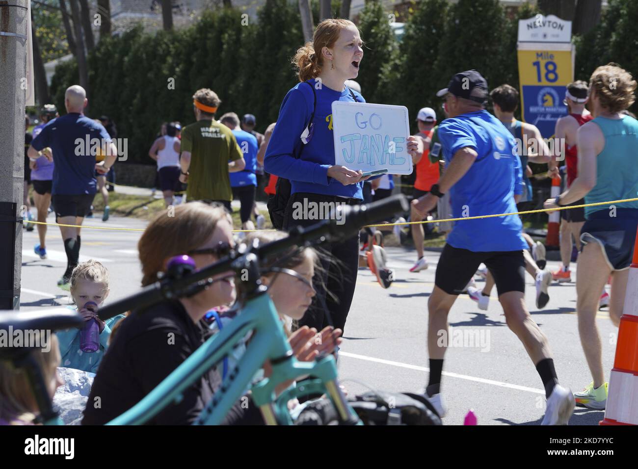 In Newton, Massachusetts, fans gathered to watch the running of the ...