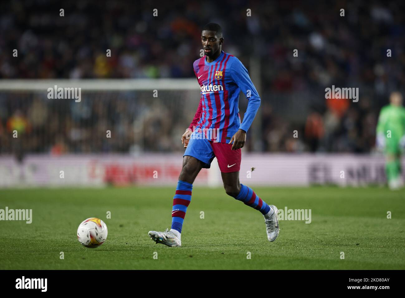 07 Ousmane Dembele of FC Barcelona controls the ball during the La Liga ...