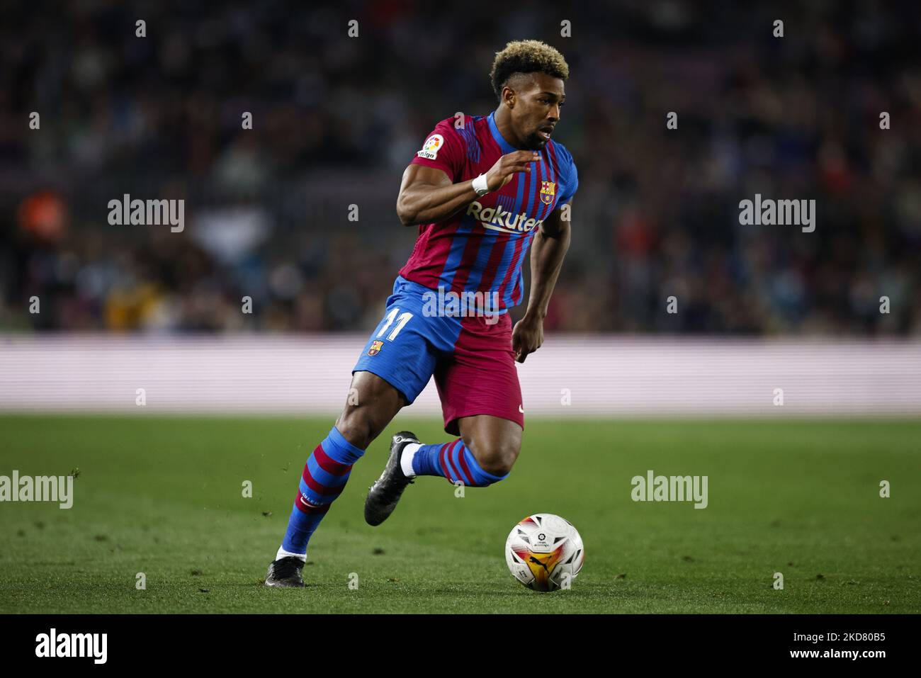 11 Adama Traore of FC Barcelona controls the ball during the La Liga ...