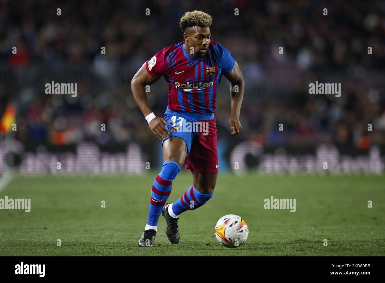 11 Adama Traore of FC Barcelona controls the ball during the La Liga ...