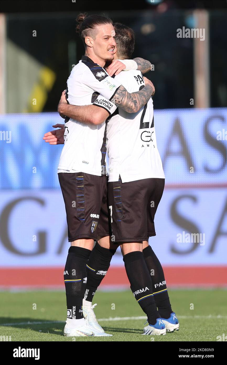 Goran Pandev of PARMA CALCIO celebrates after scoring a goal whit ...