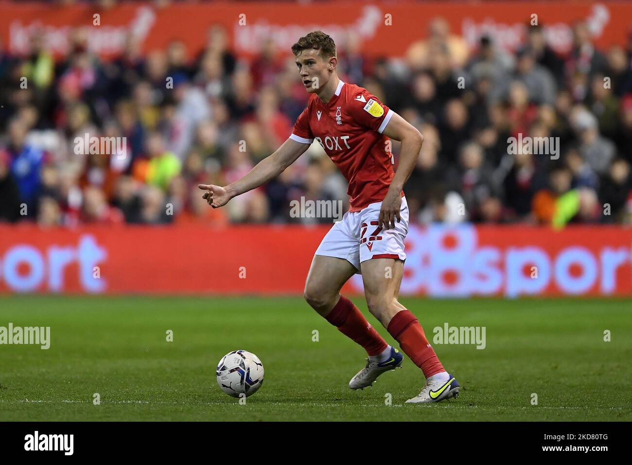 Ryan Yates of Nottingham Forest during the Sky Bet Championship match ...