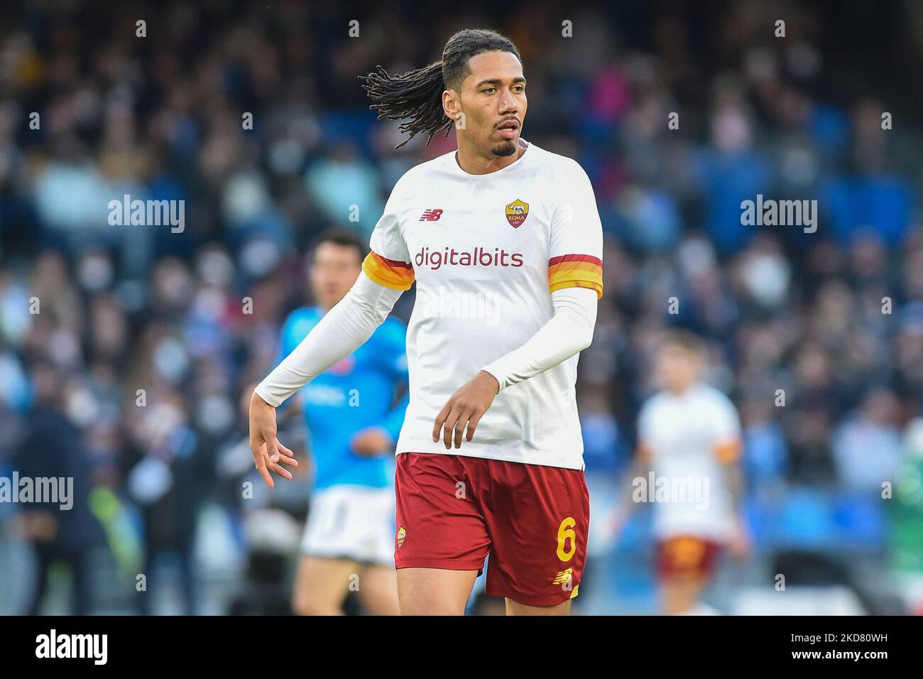 Chris Smalling of AS Roma during the Serie A match between SSC Napoli ...