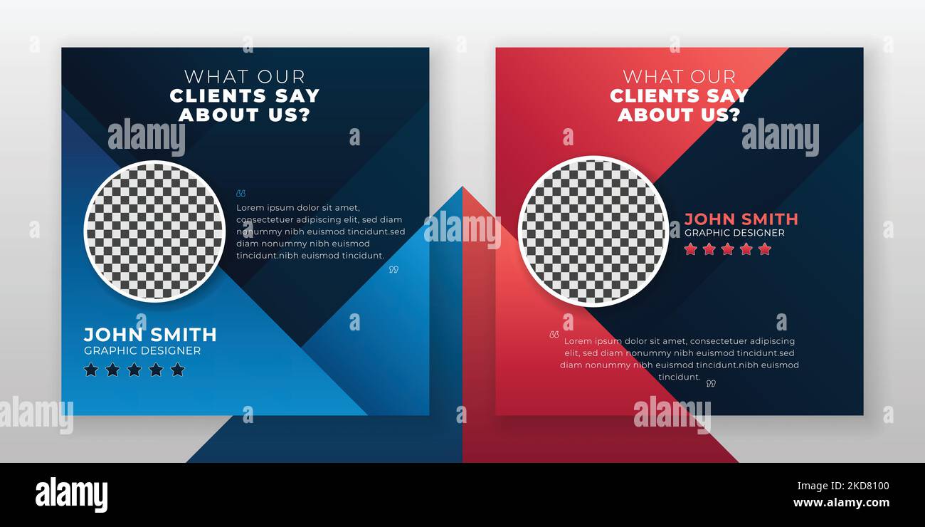 Testimonial layout design Stock Vector Images - Alamy