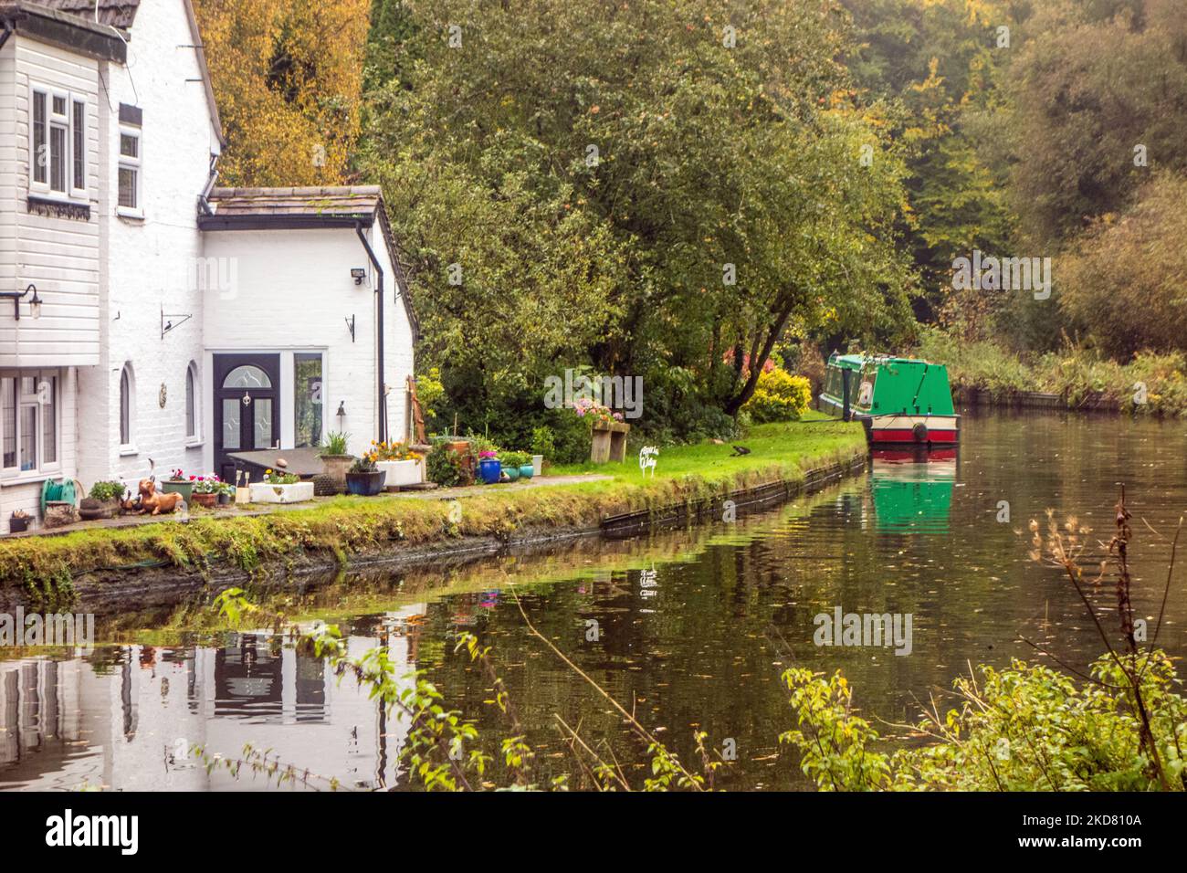 Narrowboat on the Staffordshire and Worcester canal near the ...