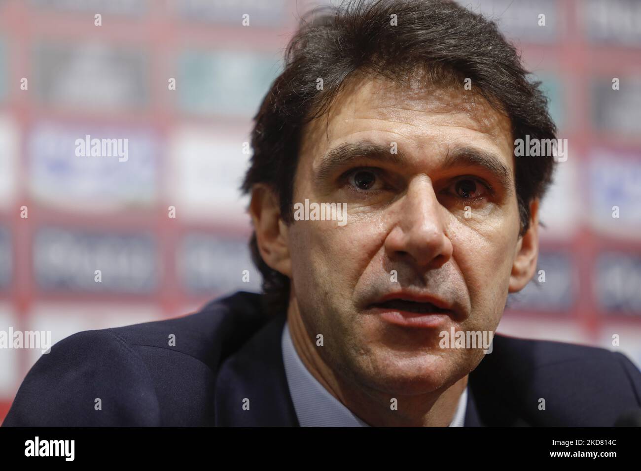 Aitor Karanka during his presentation as the new manager of Granada CF ...