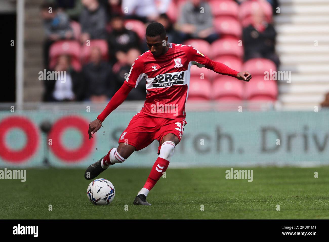 Isaiah Jones of Middlesbrough during the Sky Bet Championship match ...